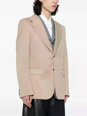 Comme Des Garçons Single-breasted Layered Blazer