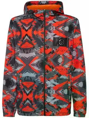 PLEIN SPORT Logo Print Hooded Jacket - Red