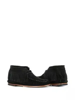 ALEXANDER HOTTO Suede Fringed Ankle Boots