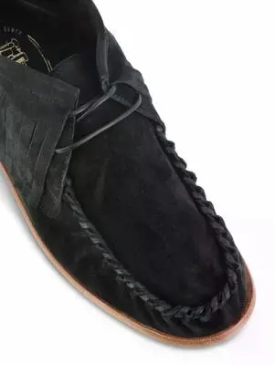 ALEXANDER HOTTO Suede Fringed Ankle Boots