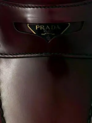 Prada Brushed Leather Loafers