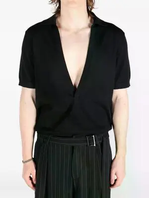 LGN LOUIS GABRIEL NOUCHI Fine-knit T-shirt - Black
