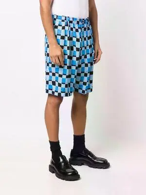 Marni Checked Knee-length Shorts