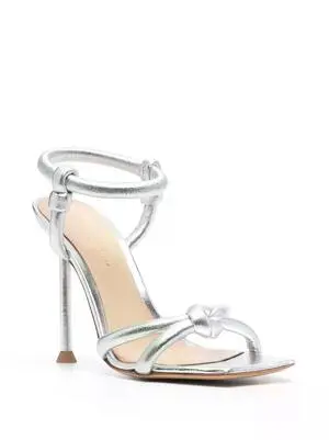 GIANVITO ROSSI Juno Metallic Stiletto Sandals