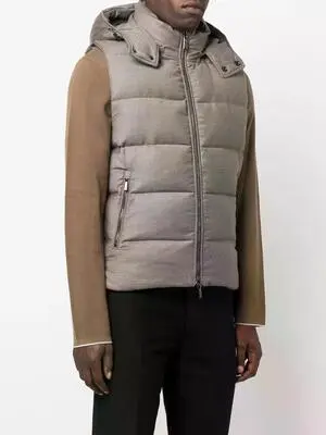 MOORER Hooded Sleeveless Padded Gilet