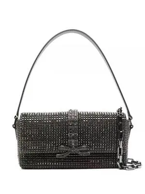 SELF-PORTRAIT Gem-embellished Shoulder Bag - Black