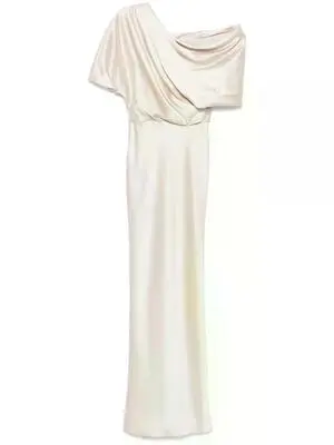 Amsale Slouch Maxi Dress - Neutrals