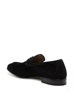 FERRAGAMO Lester Slip-on Suede Loafers With Gancini Buckle