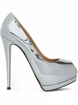 Giuseppe Zanotti Silver Tone Pumps