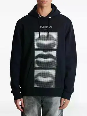 Balmain Lips Print Hoodie