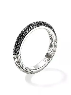 John Hardy Sterling Black Sapphire Pavé Band Ring