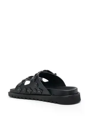Toga Stud-embellished Leather Slides