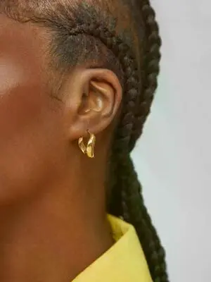 Monica Vinader Medium Swirl Hoop Earrings