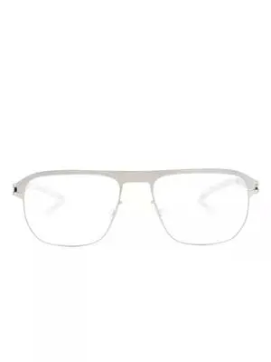 Mykita Lorenzo Rectangle-frame Glasses - Silver