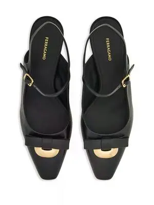 FERRAGAMO 55mm Bow Detail Slingback Pumps