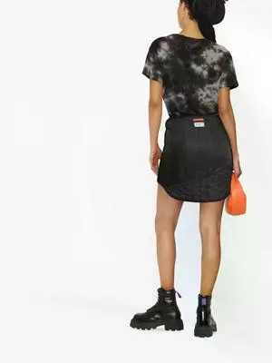 Heron Preston Quilted Mini Skirt With High-low Hem