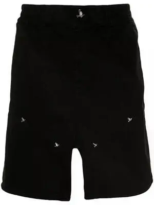 3.PARADIS Stud-embellished Cotton Bermuda Shorts - Black