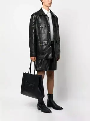 Dolce & Gabbana Logo-embossed Leather Tote Bag