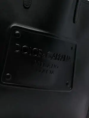 Dolce & Gabbana Logo-embossed Leather Tote Bag