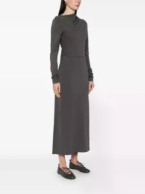 TOTEME Long Sleeve Draped Jersey Dress