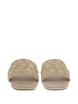 CastaÑer Pisa Slides With Floral Embroidery