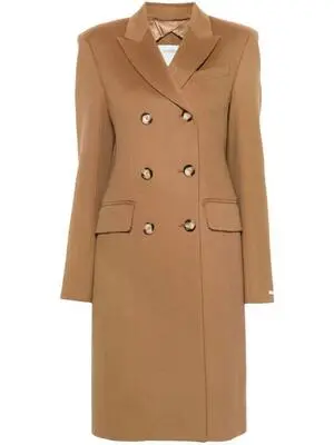 Sportmax Double-breasted Virgin Wool Coat