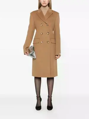 Sportmax Double-breasted Virgin Wool Coat