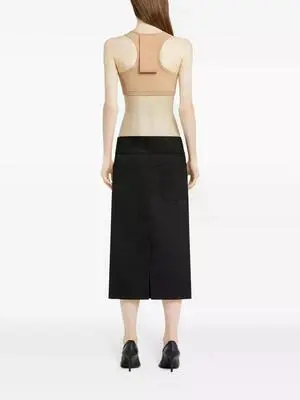 COURREGES Racerback Crop Top - Neutrals