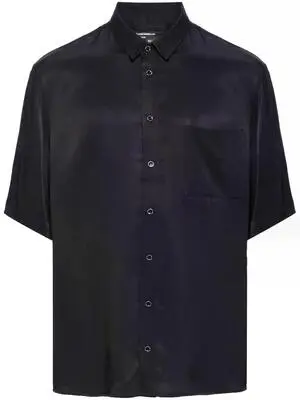 Patrizia Pepe Short-sleeve Textured Shirt - Blue