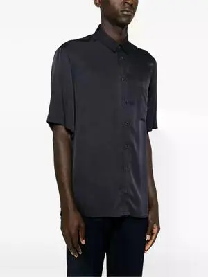 Patrizia Pepe Short-sleeve Textured Shirt - Blue