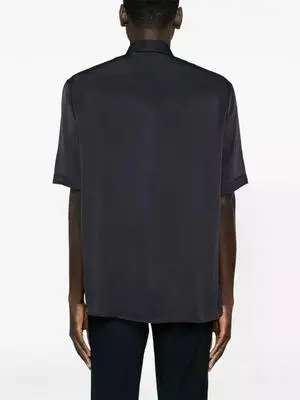 Patrizia Pepe Short-sleeve Textured Shirt - Blue