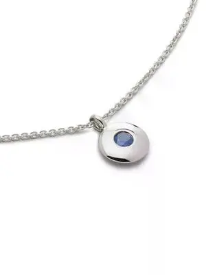 Monica Vinader Monica Vinader September Sapphire Pendant Necklace Silver