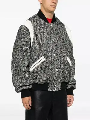 Kenzo Marl Knit Varsity Jacket