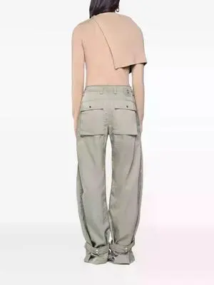 Rabanne Asymmetric Ribbed Sweater With Button Detailing