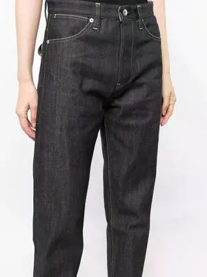 JIL SANDER Contrast Stitching Tapered Leg Jeans