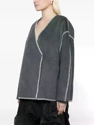 TOUT A COUP Stitch-detail Wrap Jacket