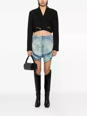 EGONLAB Layered Distressed Denim Skirt