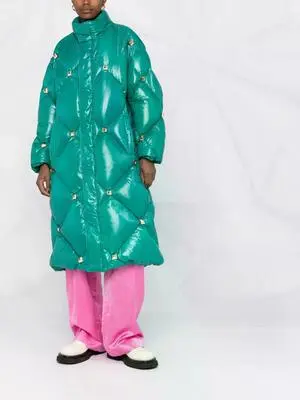 Philipp Plein Quilted Studded Padded Coat