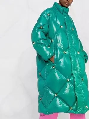 Philipp Plein Quilted Studded Padded Coat