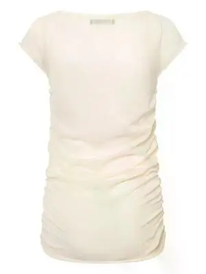 ELENA VELEZ Ruched T-shirt - Neutrals