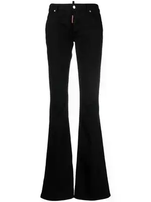 Dsquared2 Stretch-cotton Flared Jeans - Black