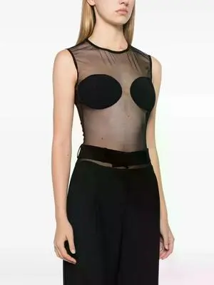 NENSI DOJAKA Sleeveless Mesh Bodysuit