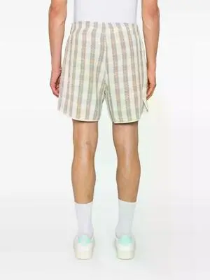 BLUE SKY INN Checked Bouclé Shorts