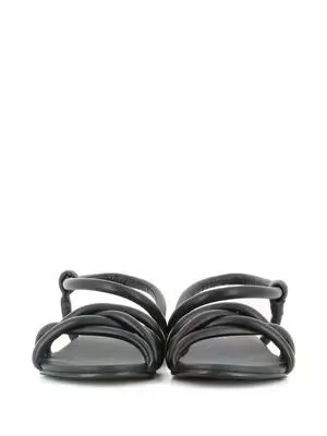 DEL CARLO Strappy Flat Sandals With Ankle Strap