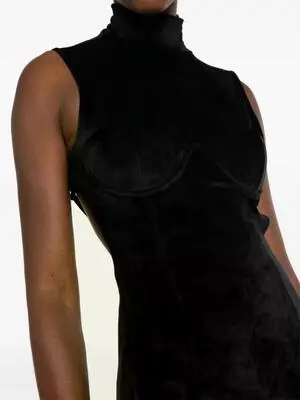 Gcds Logo Plaque High-neck Minidress