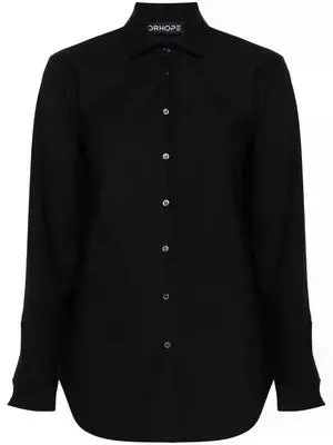 DRHOPE Classic Collar Wool Blend Shirt