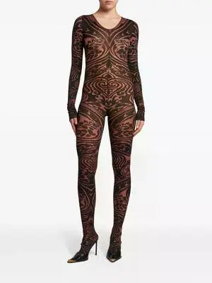 Etro Paisley Tattoo Bodysuit - Red