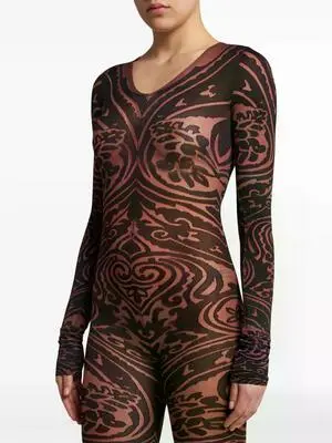 Etro Paisley Tattoo Bodysuit