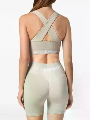 PLEIN SPORT Seamless Wide-straps Sports Bra - Neutrals