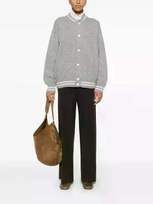 LANEUS Knitted Bomber Jacket